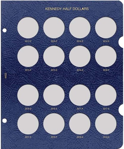 Whitman Coin Album Update Page For Kennedy Half Dollar $ 2013 2018 New ...