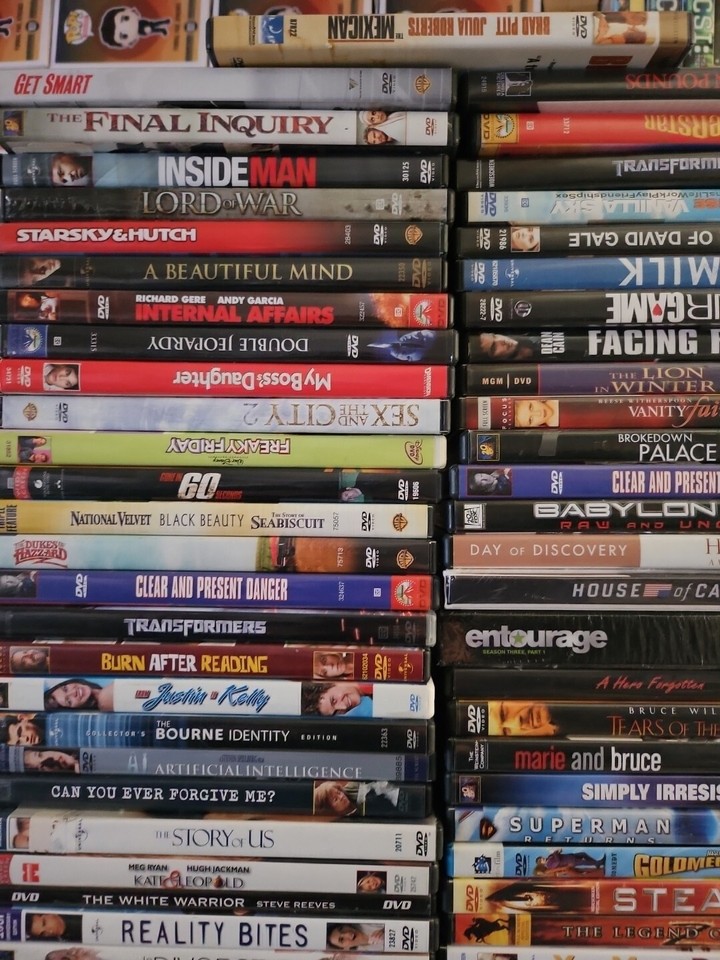 Lot of 136 vintage Estate Sale DVD collection Classic dvds! MOVIES Trl8 ...