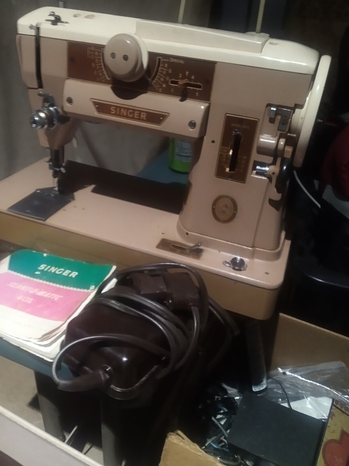 Vintage SINGER SLANT-O-MATIC 401 Sewing Machine | eBay