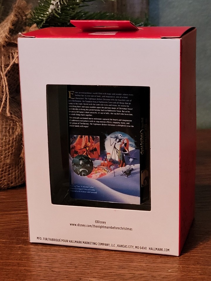 Hallmark Ornament Red Box ~ THE NIGHTMARE BEFORE CHRISTMAS VHS TAPE | eBay