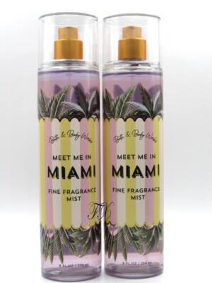 BATH & BODY WORKS MEET ME IN MIAMI BODY MIST SPRAY 8 FL OZ (LOT OF 2 ...