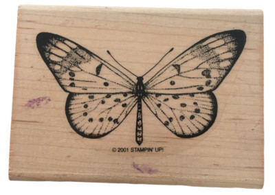 Stampin Up Rubber Stamp Spotted Butterfly Nature Outdoors Garden Card ...