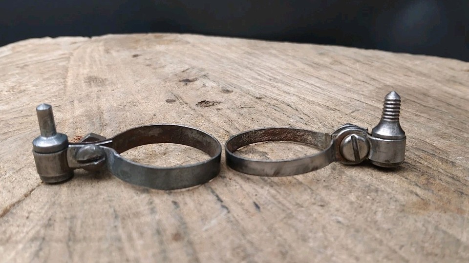 Collier Support Pompe ancien velo 1900 Old bike pump Holder Bici ...