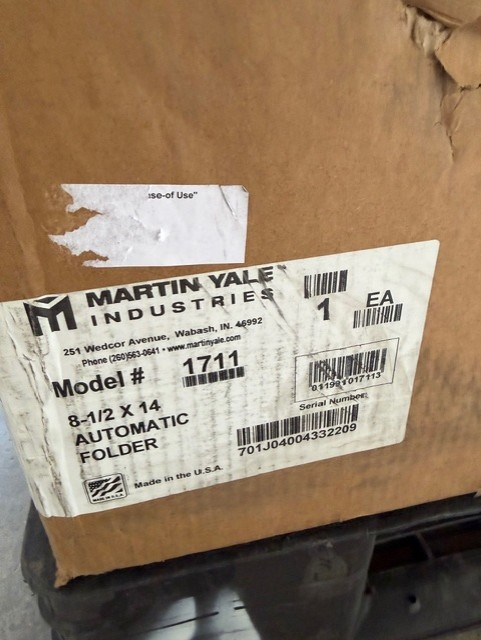 Martin Yale 1711 Ease-of-Use Paper Folding Machine * NEW | eBay