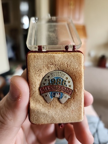 1986 HOUSTON ASTROS BALFOUR ALL STAR PRESS PIN NEW IN BOX STOCK #207908 ...