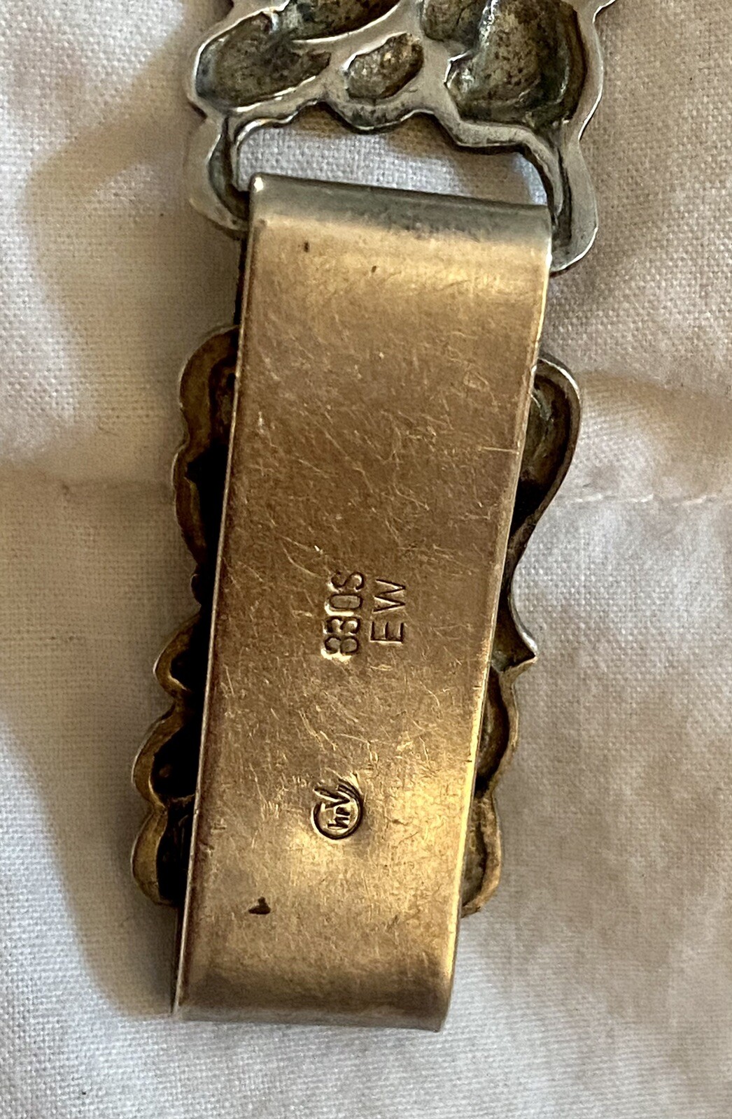 DESIGNER SIGNED DANISH DENMARK 830s SILVER FLOWER FLO… - Gem