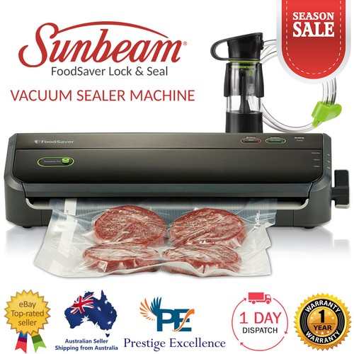 Sunbeam Food Saver Storage Sealer Machine Vacuum Sealing Freezer Meat ...