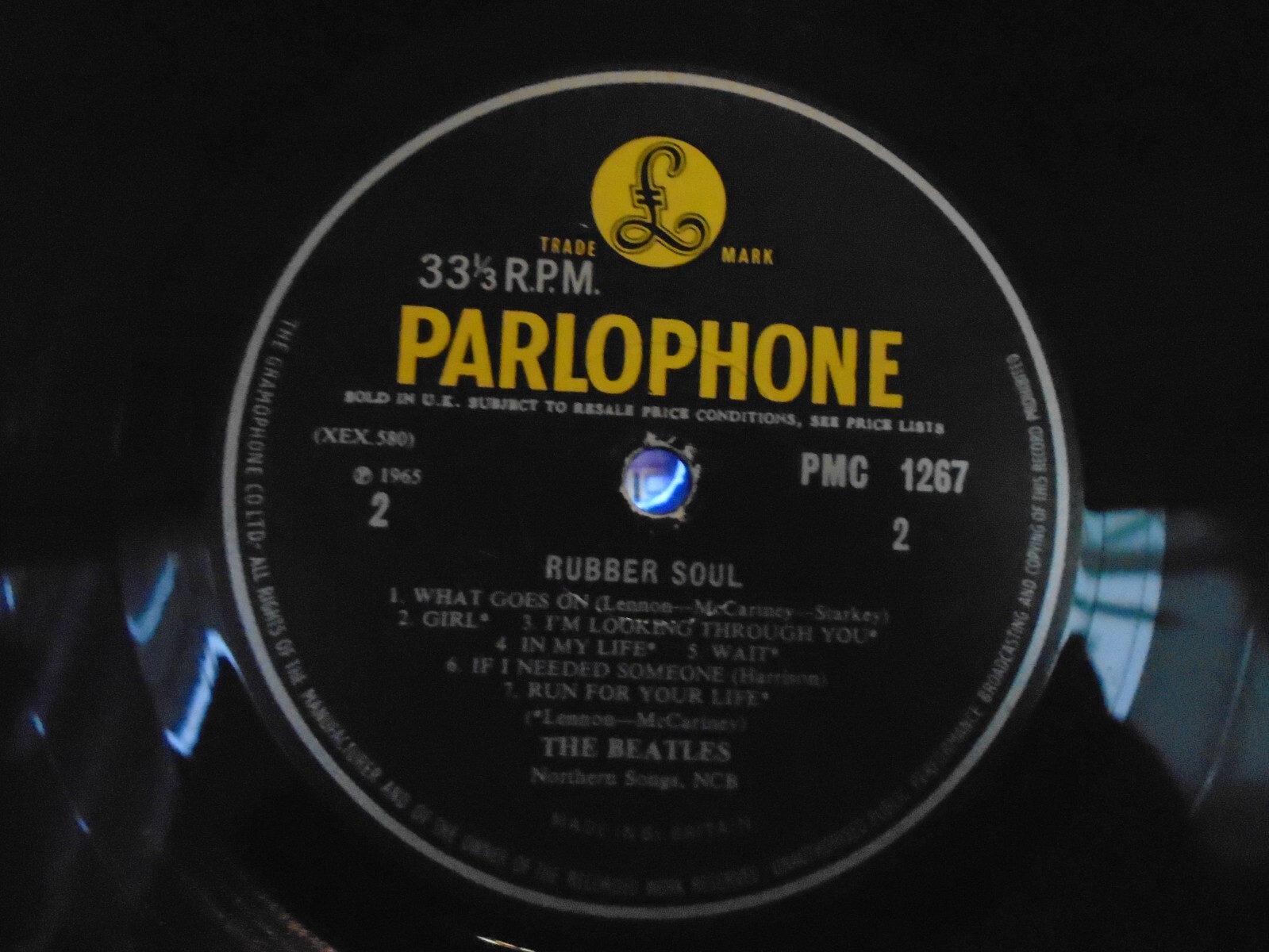 THE BEATLES / RUBBER SOUL RECORD / PLAY TESTED / MONO 1ST / PMC 1267 ...