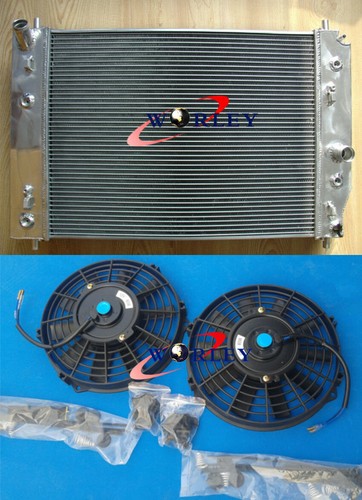 Aluminum Radiator + Fan For Chevy Corvette C6 V8 Double Oilcooler 2005 ...