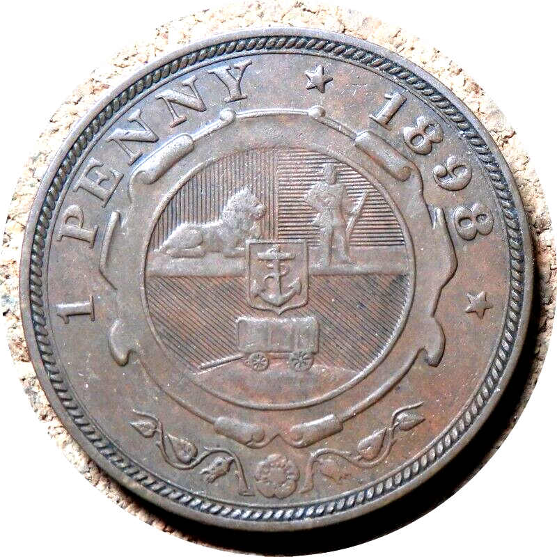 elf ZAR South Africa 1 Penny 1898 Boer Wars A28 | eBay