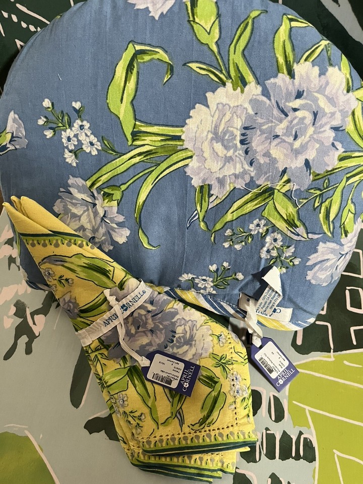 April Cornell Provence tea cozy & (4) Matching 15x15 cotton luncheon ...