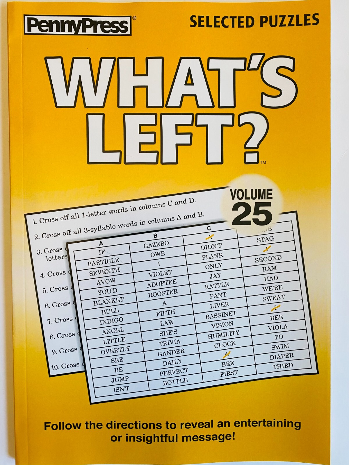 Lot of 2 WHAT'S LEFT Puzzles Penny Press Selected Variety DELL Simon ...