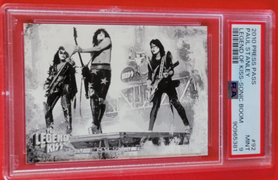 KISS Gene Simmons Paul Stanley CARD GRADED PSA MINT 9 pop 1 only 2010 ...