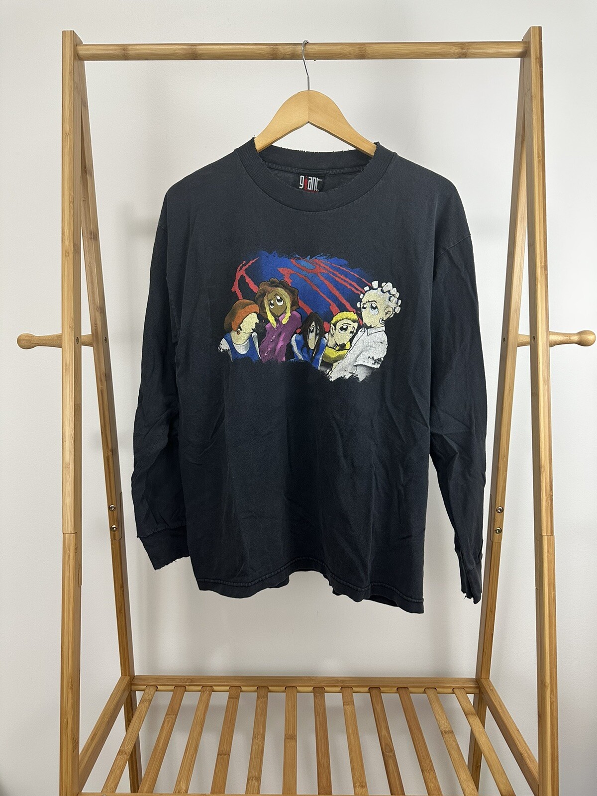 VTG Korn Animated Cartoon Anime Thrashed Distressed G… - Gem