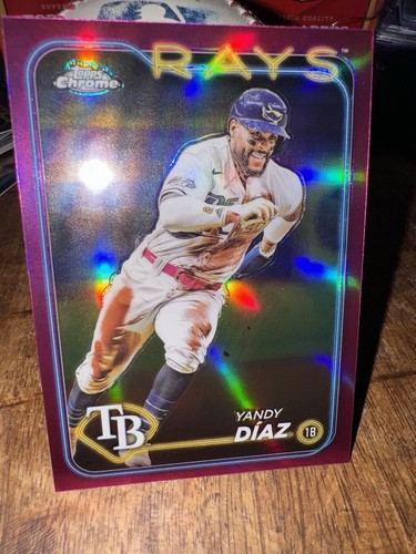 Yandy Diaz #107 Topps 2024 Chrome Hot Pink (Devil Rays) | eBay