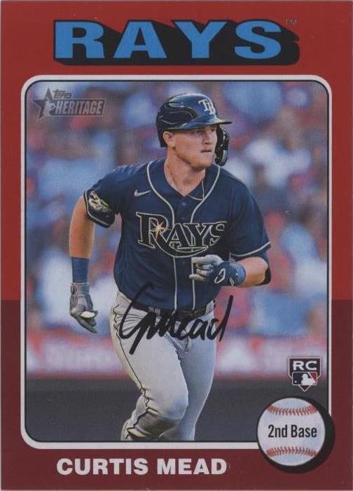 2024 Topps Heritage - Rookies Curtis Mead #176 Red Border "White Border ...