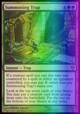 MTG Magic the Gathering Summoning Trap (184/280) Zendikar LP FOIL | eBay