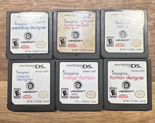 Nintendo DS Lot of 6 Imagine Series Games - Babyz , Fashion Designer ...