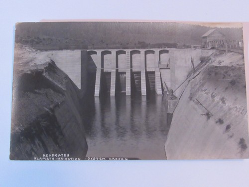 c1910 AZO RPPC Miller Photo Headgates Klamath Irrigation System Oregon ...