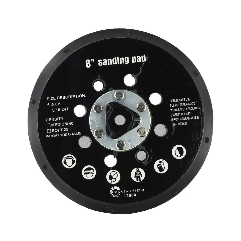 17 Holes Sander Backing Pad for 6 Inch Orbital Sanders Enhanced Dust ...