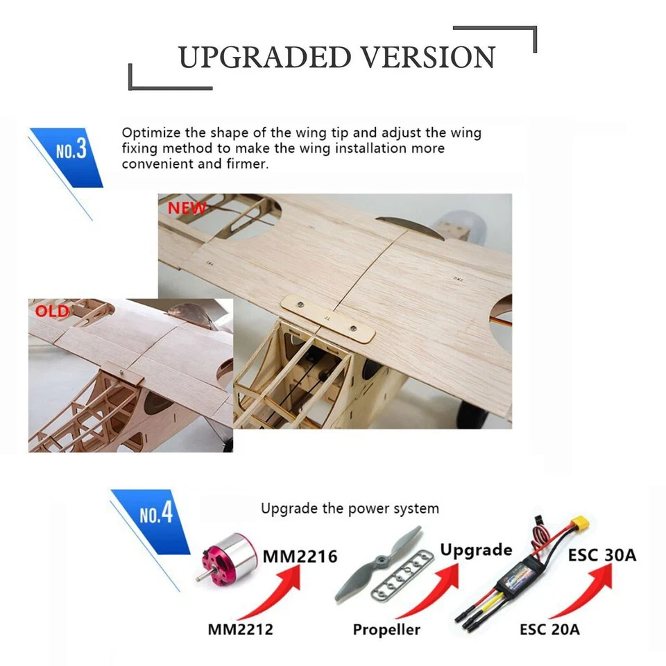 RC Plane Dancing Wings Hobby S0801 Balsa Wood KIT Version DIY Flying ...