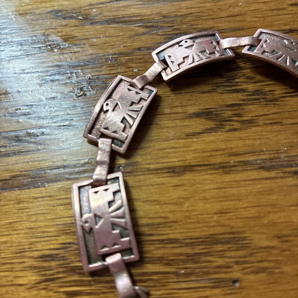 Vtg Copper Thunderbird Bracelet Missing Clasp | eBay