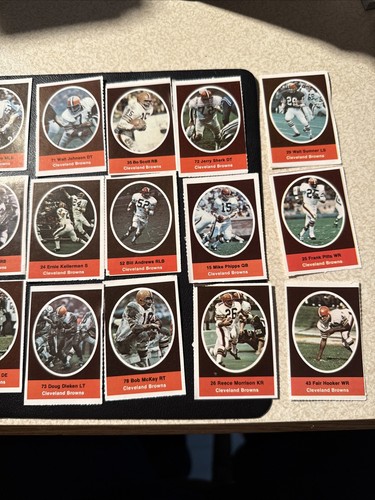 1972 SUNOCO NFL STAMPS CLEVELAND BROWNS TEAM SET (24) KELLY HICKERSON ...