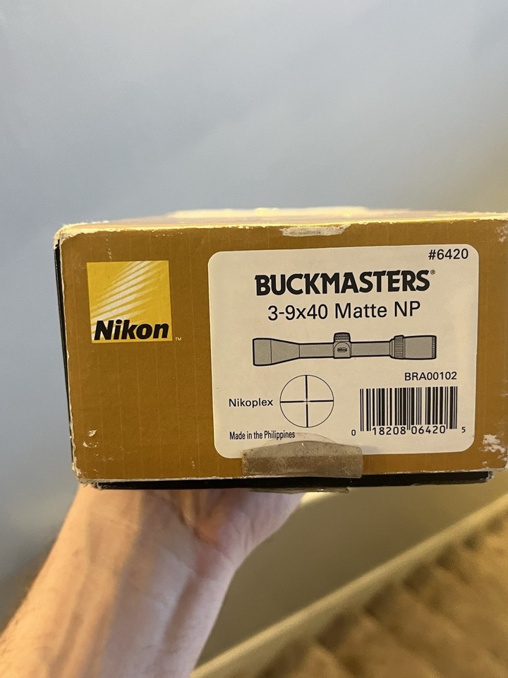 Nikon Buckmaster 3-9x40 Duplex Reticle Matte Black Rifle Scope With ...