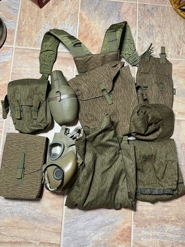 Full Completed UTV East German Kit Rig Webbing And Uniform Gas Mask M10 ...