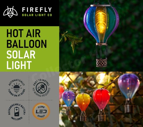 Hanging Hot Air Balloon Solar LED Light Sets for Garden Firefly | eBay UK