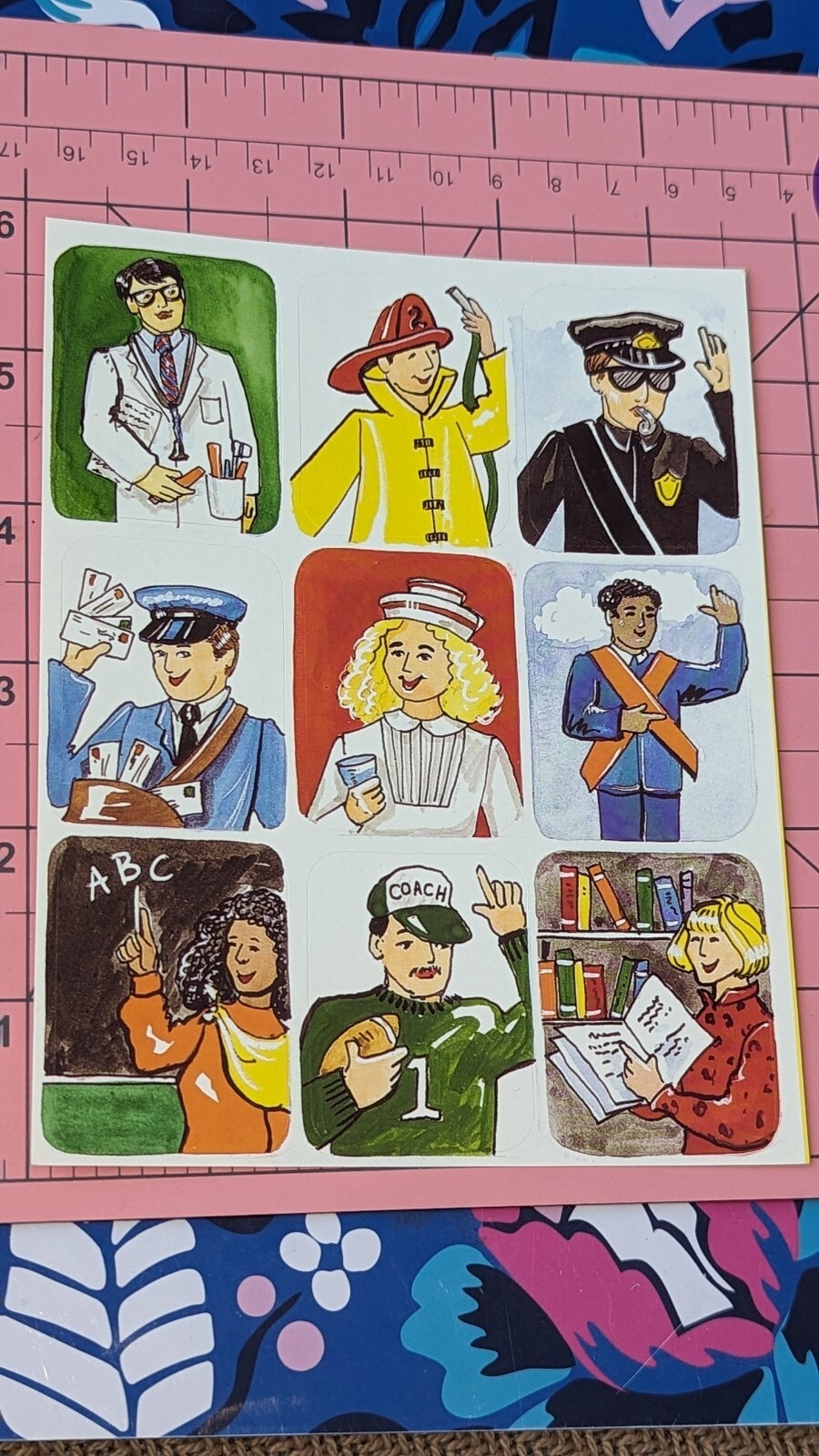 Vintage Eureka Stickers Workers Dr Nurse Teacher Coach Mailman Police 1 ...