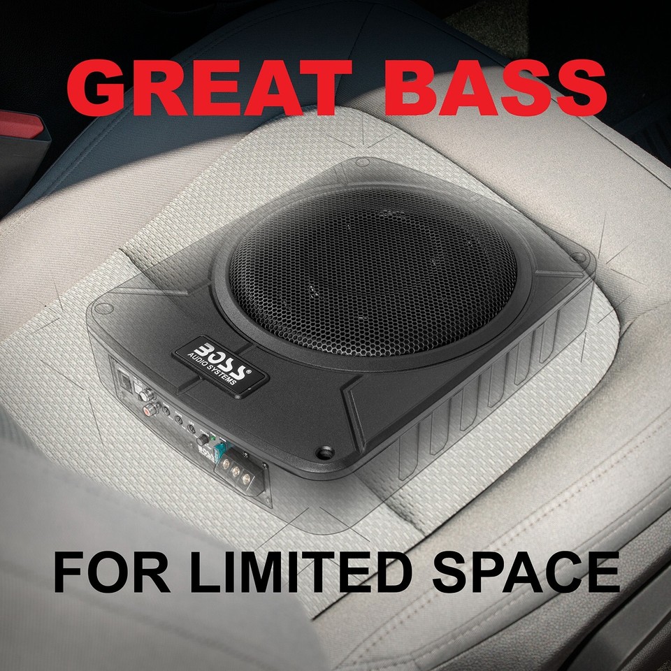 BOSS Audio Systems BAB10 10” 1200 W Powered Under Seat Car Subwoofer ...