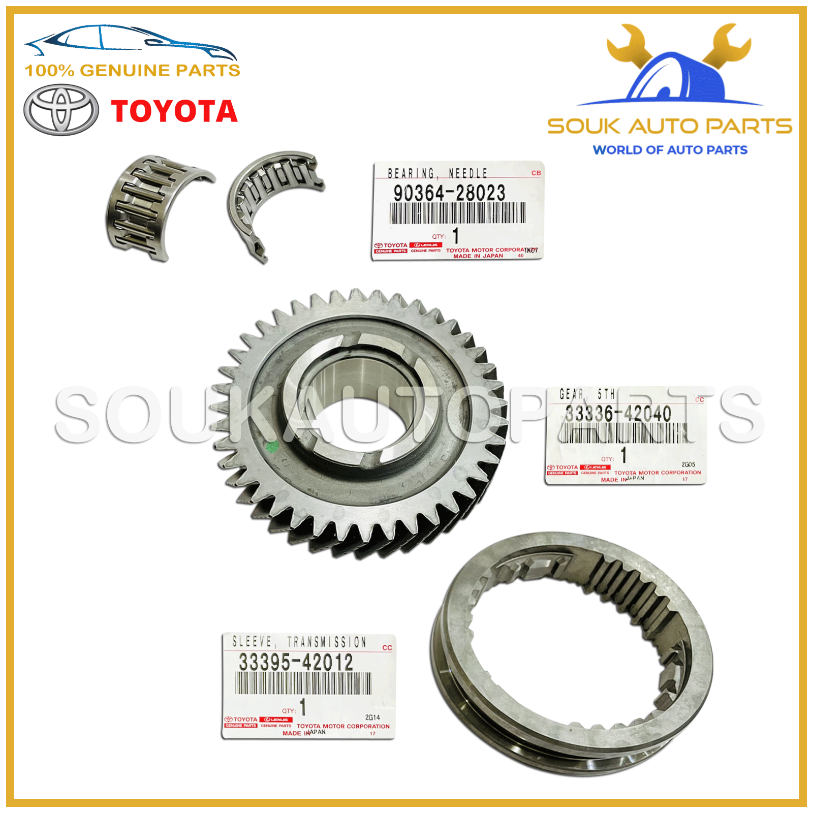 33336-42040 Genuine Toyota 5TH GEAR 40 TEETH REPAIR KIT COROLLA RAV4 ...