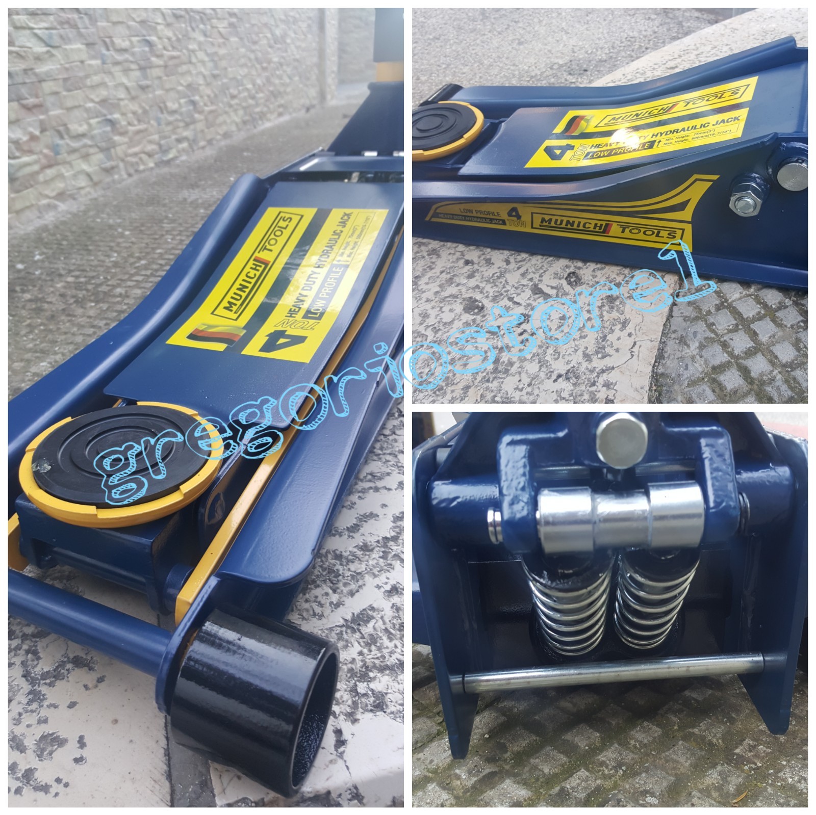 CRICK AUTO CARRELLO 3TON RIBASSATO 750-500mm BASSO OFFICINA MECCANICO ...