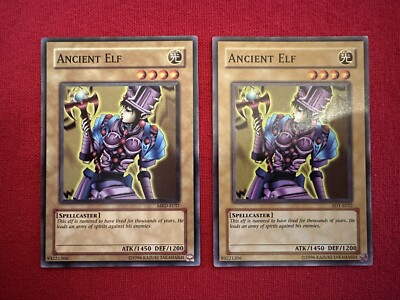 2x Ancient Elf (SDY-E022 & MRD-E037) Yu-Gi-Oh! Spellcaster Monster Card ...