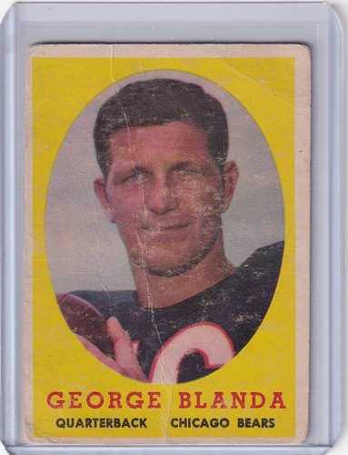 1958 Topps Football #129 George Blanda - Chicago Bears | eBay