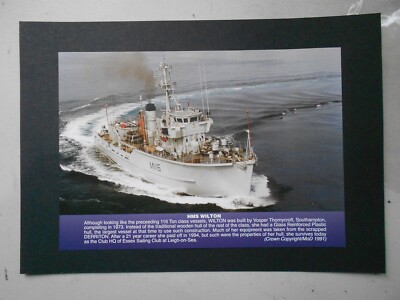 NAVAL PRINT- HMS WILTON COASTAL MINESWEEPER/MINEHUNTER | eBay UK