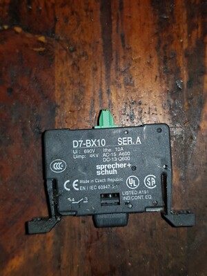 Sprecher + Schuh contact Block -D7-BX10 SER.A CONTACT BLOCKS SER. A ...