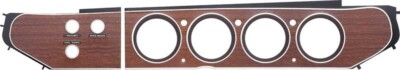 NEW 1970-71 Mopar E-Body Rally Dash Woodgrain Bezel 3 Switch | eBay