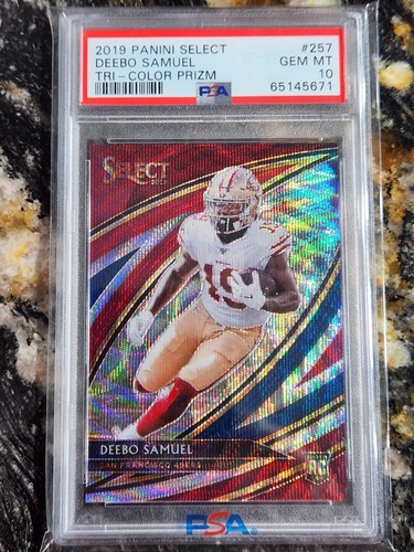 2019 Deebo Samuel RC #257 Field Level Tri-color Prizm Psa 10 Gem Mint ...