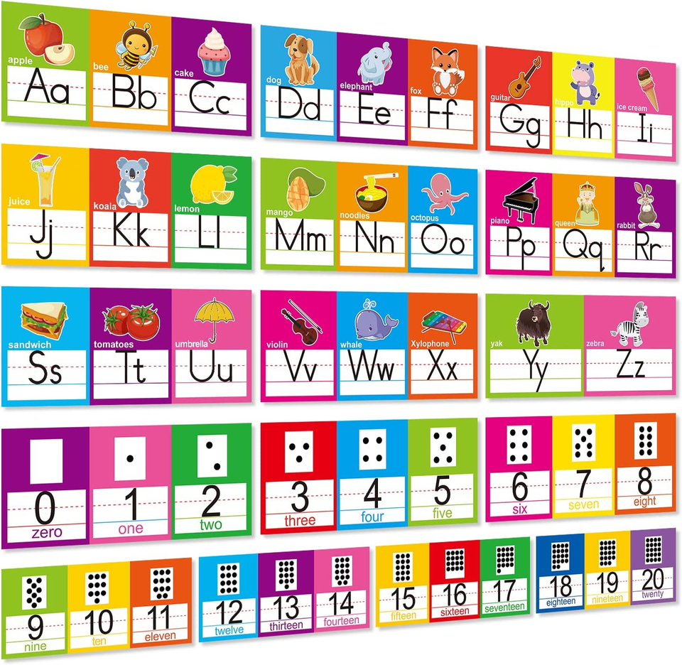 Alphabet Line Bulletin Board Set ABC Number 0-20 Wall Decorations for ...