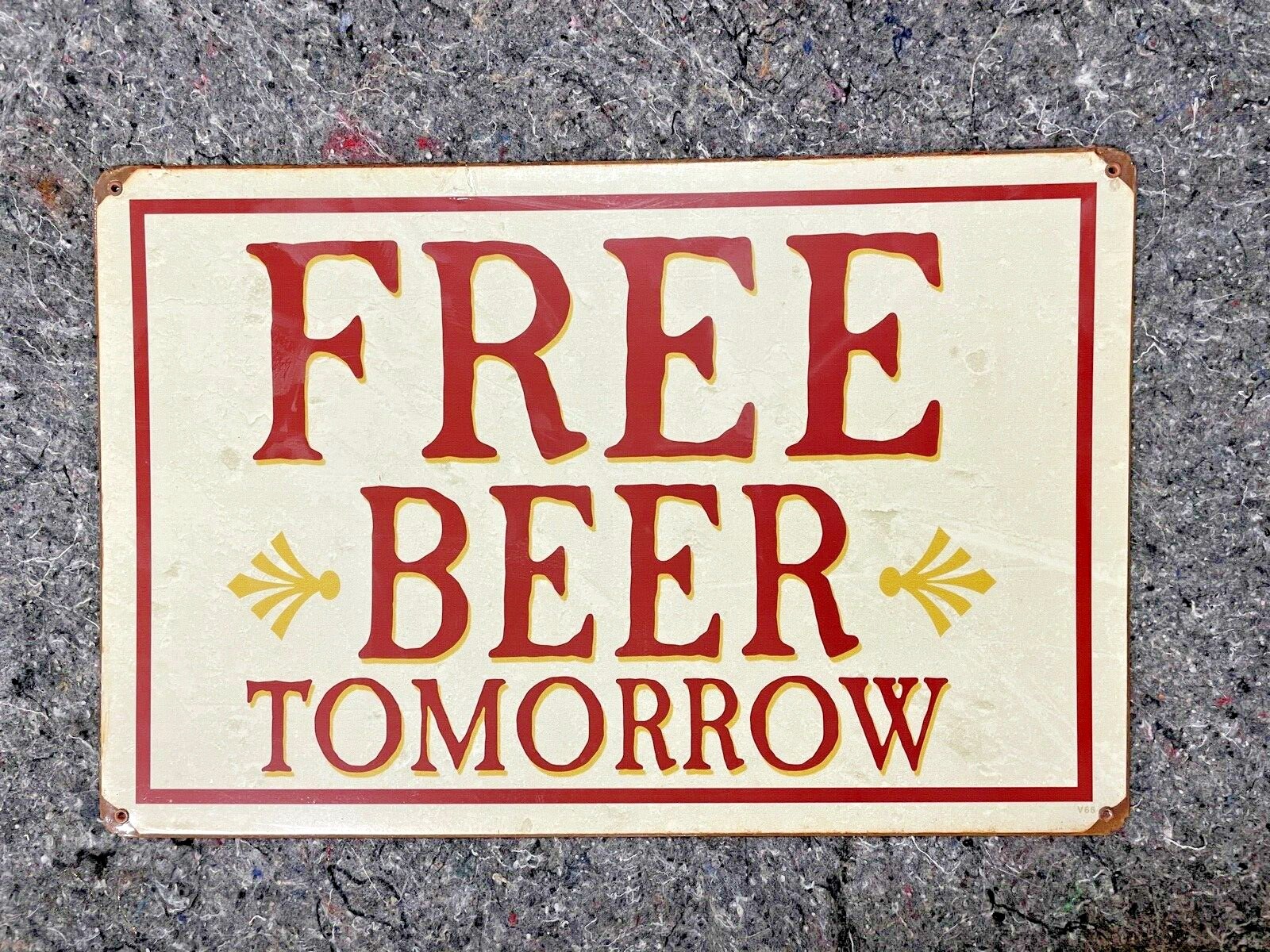 FREE BEER TOMORROW VINTAGE STYLE BAR SIGN 17 X 11 FREE SHIPPING | eBay