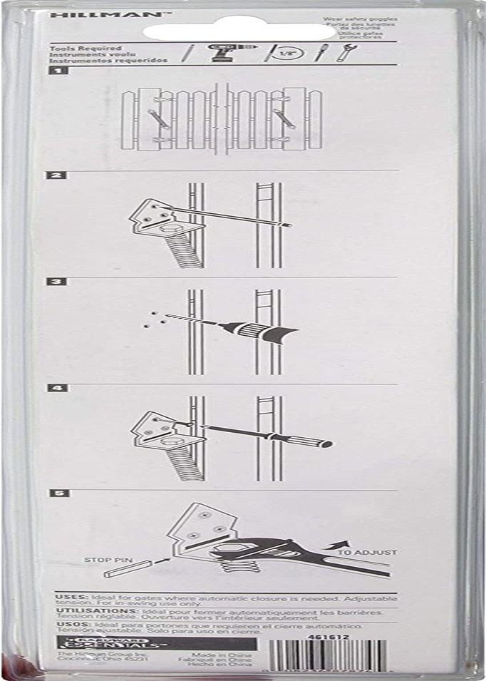 Stainless Steel Self Closing Gate Spring - Adjustable Tension, 851838 ...