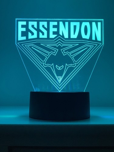 AFL Footy Essendon Football Bombers 3D Acrylic LED Lamp USB Table Light ...