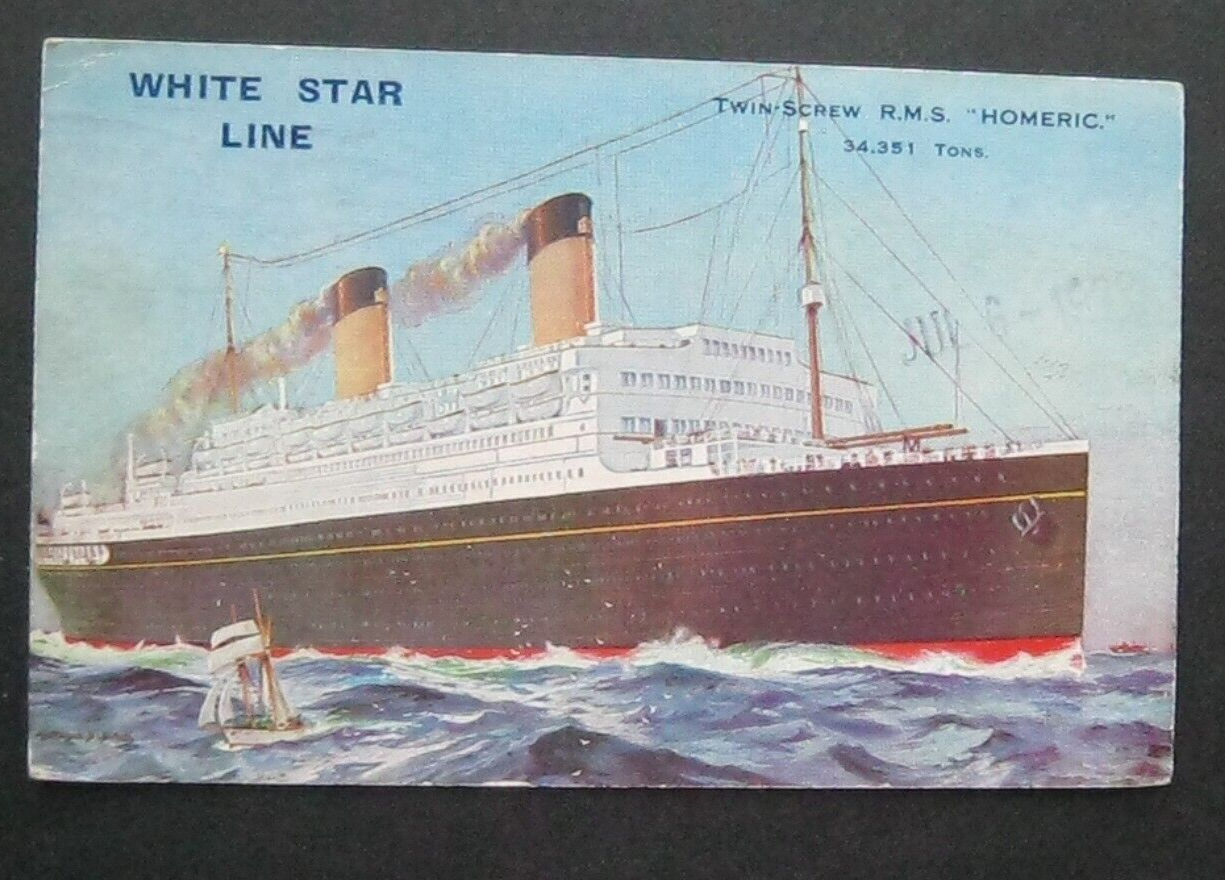 Twin Screw RMS Homeric White Star Line 1928 England Postcard | eBay