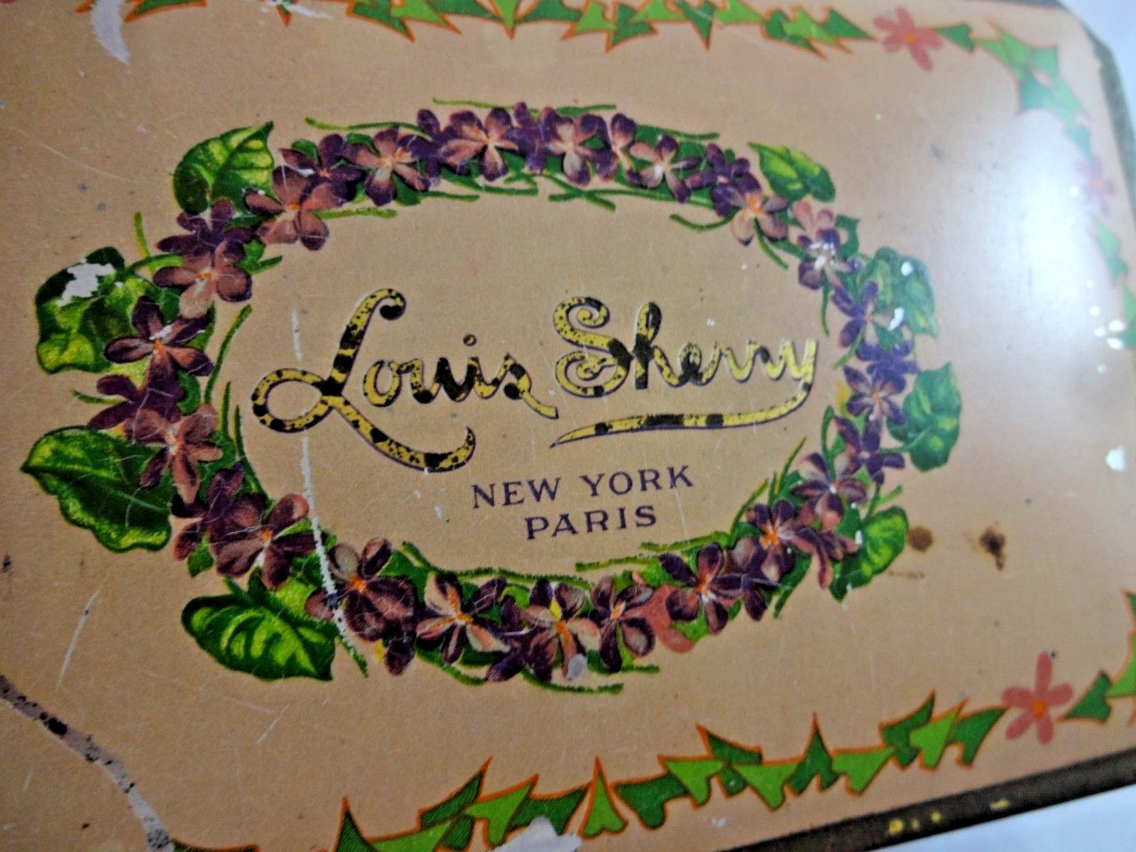 Antique Louis Sherry Chocolate Candy Tin Box 2 Lb 7.5 x 3 Inches New ...