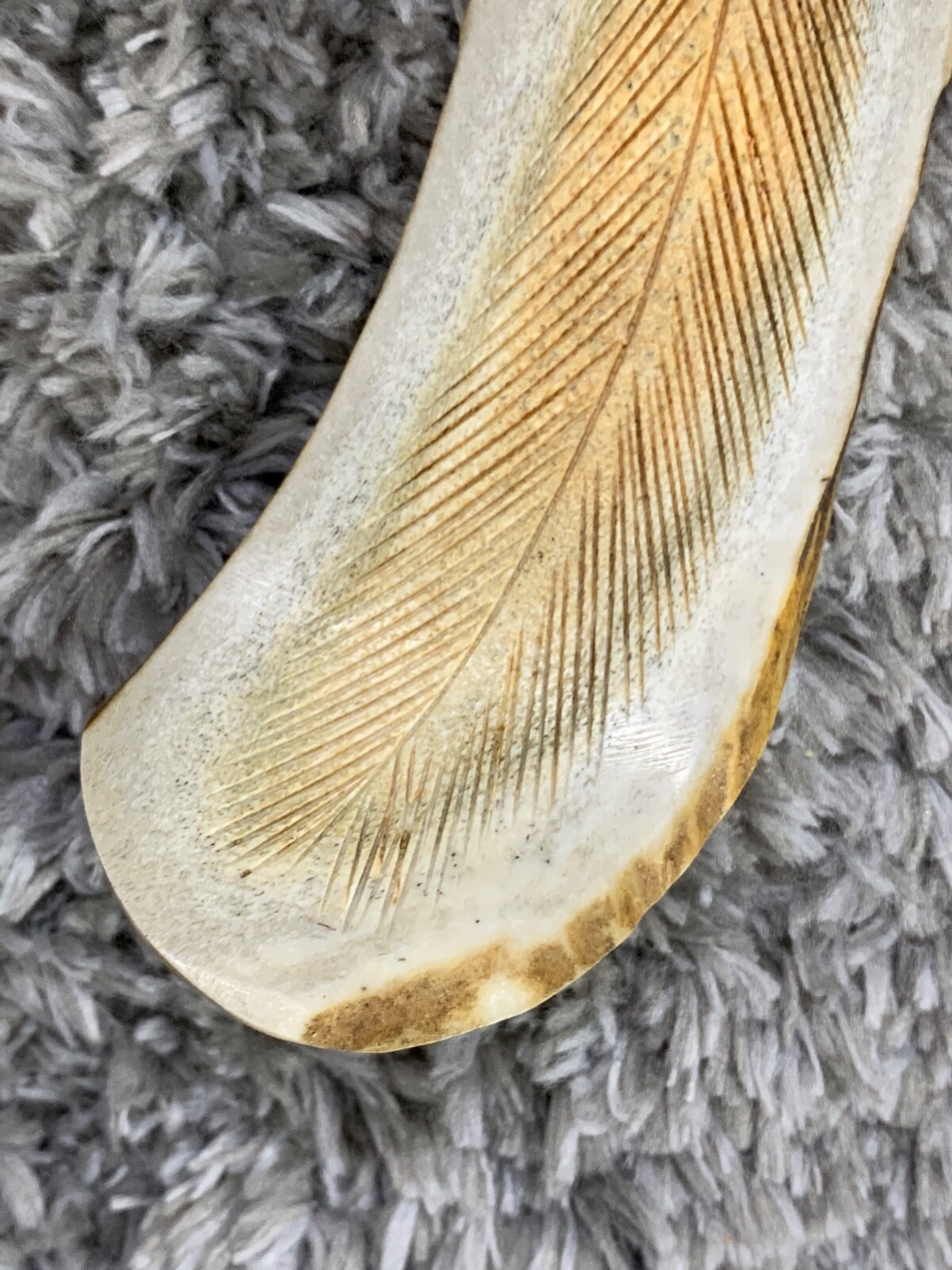 Rare Native American Indian Bone? Necklace Feather De… - Gem