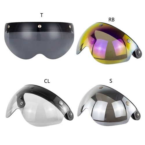 3-Snap Flip Up Down Motorcycle Shield Lens for Open Face Motorcross | eBay