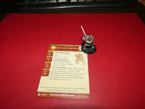 D&D Miniatures: Night Below 03/60: Champion of Dol Dorn with Card | eBay