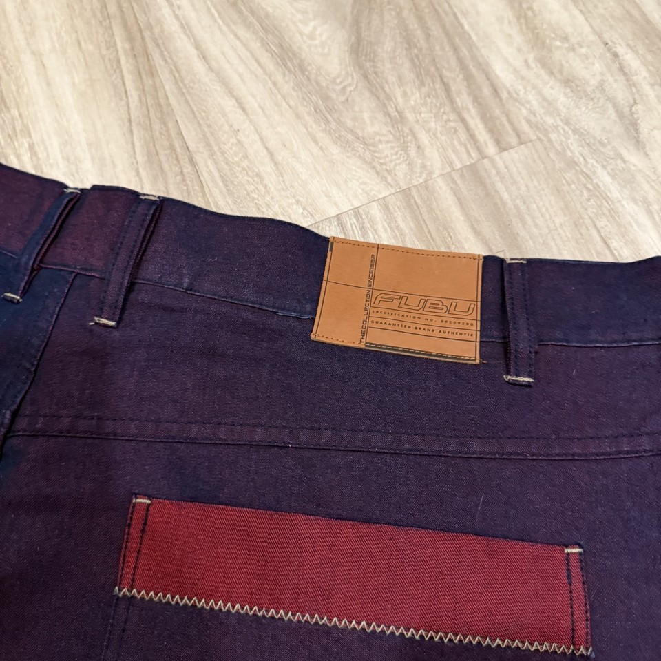 Vintage FUBU Platinum Extreme Baggy Wide Leg Y2K Hip Hop Jeans 52x34 ...